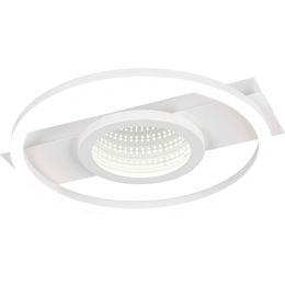 REALITY LEUCHTEN LED Deckenleuchte "WHEELER, LED Deckenlampe 16W 2000 Lumen 4000K kaltwei&szlig;es Licht", wei&szlig; matt, 1, H: 4,7cm, 1 Stk., Leuchten, Lichteffekte mit Spiegelfolie, 35 x 33 cm, Wand- oder Deckenleuchte, LED Deckenleuchte