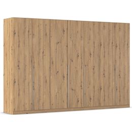 Dreht&uuml;renschrank OTTO HOME "Kleiderschrank Schrank Garderobe AGORDO Schlafzimmer", braun (eiche artisan), B:315cm H:210cm T:54cm, Holzwerkstoff, Schr&auml;nke, Dreht&uuml;renschrank, durchdachte Innenausstattung, in 8 Breiten und 2 H&ouml;hen MADE IN GERMANY, Topseller