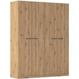 Dreht&uuml;renschrank Rauch "Kleiderschrank Schrank Garderobe OTELI inkl. Inneneinteilung", eiche artisan, B:181cm H:229cm T:54cm, Holzwerkstoff, Schr&auml;nke, Dreht&uuml;renschrank, mit zus&auml;tzlichen Einlegeb&ouml;den, optional mit Spiegel MADE IN GERMANY