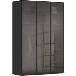 Kleiderschrank Rauch "Schrank Garderobe SKAT SHINE Breiten 151/201/251/301cm, H&ouml;he 223/235cm", schwarz, B:151cm H:223cm T:61cm, Glas, Holzwerkstoff, Schr&auml;nke, Kleiderschrank, edle Schrankfront mit hochwertigen Glasrahment&uuml;ren MADE IN GERMANY
