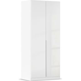 Dreht&uuml;renschrank OTTO HOME "Kleiderschrank Schrank Garderobe AGORDO Schlafzimmer", wei&szlig; (alpinwei&szlig;, hochglanz wei&szlig;), B:91cm H:210cm T:54cm, Holzwerkstoff, Schr&auml;nke, Dreht&uuml;renschrank, durchdachte Innenausstattung, in 8 Breiten und 2 H&ouml;hen MADE IN GERMANY, Topseller