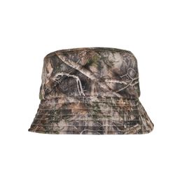 Flex Cap Flexfit "Flexfit Bucket Hat Sherpa Real Tree Camo Reversible Bucket Hat", Gr. onesize, camotree, 100% Polyester, Caps