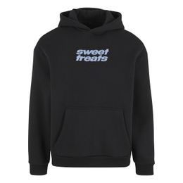 Kapuzensweatshirt "Upscale by Mister Tee Sweet Treats Fluffy Hoody", Herren, Gr. M, schwarz, 70% Baumwolle, 30% Polyester, UPSCALE BY MISTER TEE, bedruckt, Sweatshirts