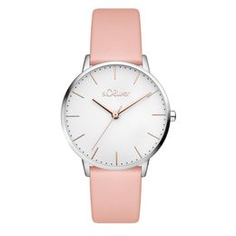 Quarzuhr s.Oliver "Modern Basics", rosa, Armbanduhren, Damen, Quarzuhr, Armbanduhr, Damenuhr, analog