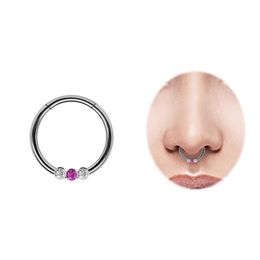 Adelia&acute;s Nasenpiercing ADELIA&acute;S "Piercing - Nasenpiercing 316L Stahl Stein", klar, pink, Piercings, Damen, mit Stein, &Oslash; 8 mm, 316L Stahl