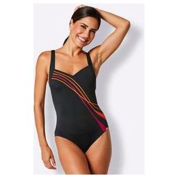 Badeanzug Sunflair, Damen, Gr. 44, Cup B, orange (schwarz, orange), Polyester, Badeanz&uuml;ge Badeanzug