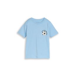 T-Shirt Tom Tailor, Jungen, Gr. 104/110, light cloudy blau, Jersey, Obermaterial: 100% Baumwolle, bedruckt, regular fit normal, Rundhals, Shirts T-Shirt, mit Print