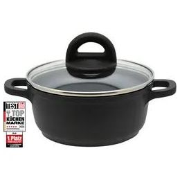 Kochtopf ELO BASIC "Black", schwarz, B:17cm H:11,2cm L:22,5cm &Oslash;:16cm, T&ouml;pfe, Kochtopf, GELOchter Induktionsboden