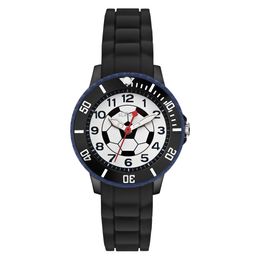 Quarzuhr s.Oliver "The Action Time", schwarz, Armbanduhren, Kinder, Quarzuhr, Armbanduhr, Silikonarmband, Kinderuhr, Junge, analog