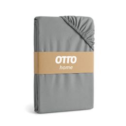 Spannbettlaken OTTO HOME "BLACKBERRY in BASIC und PREMIUM Qualit&auml;t, 100% Baumwolle", grau, B:70cm L:200cm, Jersey (160 g/m&sup2;), Obermaterial: 100% Baumwolle, Bettlaken, Spannbettlaken, f&uuml;r hohe Matratzen bis 28 cm, Bettlaken, Spannbetttuch, pflegeleicht, Topseller