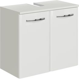 Waschbeckenunterschrank SAPHIR "Quickset 326, mit 2 T&uuml;ren, 60cm breit", wei&szlig; glanz, B:60cm H:62cm T:33cm, Schr&auml;nke, Waschbeckenunterschrank