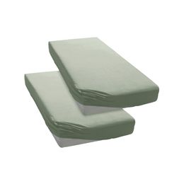 Spannbettlaken OTTO HOME "BLACKBERRY in BASIC und PREMIUM Qualit&auml;t, 100% Baumwolle", gr&uuml;n (seegr&uuml;n), B:90cm L:200cm, Jersey (110 g/m&sup2;), Obermaterial: 100% Baumwolle, Bettlaken, Spannbettlaken, f&uuml;r hohe Matratzen bis 28 cm, Bettlaken, Spannbetttuch, pflegeleicht, Topseller