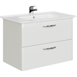 Waschtisch SAPHIR "Quickset 326, mit Keramikbecken, 80cm breit", wei&szlig;, neutral, B:80cm H:53cm T:47cm, Waschtische, Waschtisch