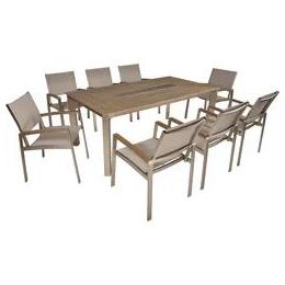 Garten-Essgruppe Garden Pleasure "FLORENCE", braun, Aluminium, Sitzm&ouml;bel-Sets