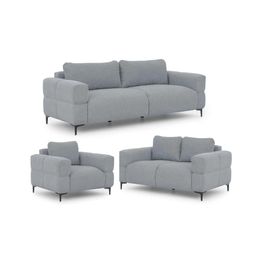 S-STYLE Polstergarnitur 3+2+1 Cardea grau Ma&szlig;e (cm): B: 217 H: 80 &raquo; H&ouml;ffner