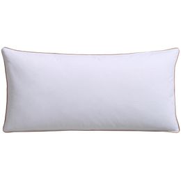 G&auml;nsefederkopfkissen Ribeco "Kalle", wei&szlig;, B:40cm L:80cm, Bezug: 100% Baumwolle. F&uuml;llung: 90% G&auml;nsefeder, 10% G&auml;nsedaunen, Kopfkissen, pflegeleicht