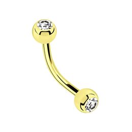 Adelia&acute;s Intimpiercing ADELIA&acute;S "Piercing - Intimpiercing 316L Stahl Banane Zirkonia", gold (rosa), Piercings, Damen, Banane mit Zirkonia, 1,2 mm L&auml;nge, 316L Stahl