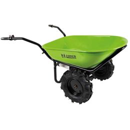 Motorschubkarre ZIPPER "elektrische Schubkarre ZI-EWB260", gr&uuml;n (gr&uuml;n, schwarz), B:71cm H:52cm L:102cm, Motorschubkarren, elektrische Schubkarre mit leistungsstarkem Li-Ionen-Akku