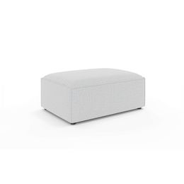 Polsterhocker OTTO HOME "HAILY Sitzhocker passend zur Serie, Ma&szlig;e B/T/H: 70/100/42 cm", grau (hellgrau), B:70cm H:42cm T:100cm, 100% Polyester, Hocker, Polsterhocker, als Modul oder separat verwendbar, f&uuml;r individuelle Zusammenstellung