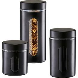 Vorratsglas zeller PRESENT "Style", schwarz, &Oslash;:10,2cm, Metall, Lebensmittelaufbewahrungsbeh&auml;lter, dekorative und praktisch