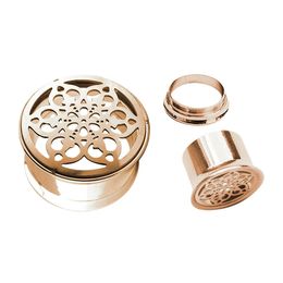 Adelia&acute;s Plug ADELIA&acute;S "Piercing - Plug 316L Stahl Rose - Mandala", gold, Piercings, Damen, Motiv Rose - Mandala, 11 mm L&auml;nge, 316L Stahl