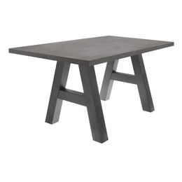 M&auml;usbacher Esstisch M&Auml;USBACHER "Mister", grau (tischplatte: graphitfarben), B:140cm H:75cm T:90cm, Tische, Esstisch, Gestell in A-Form