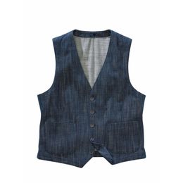 Mey & Edlich Mey & Edlich Herren Goldgr&auml;ber-Weste Blau 100 % Baumwolle
