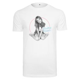 Kurzarmshirt Merchcode "Merchcode Damen Ladies Britney Spears Tee", Damen, Gr. XS, wei&szlig;, 100% Baumwolle, unifarben, normal, Rundhals, Shirts