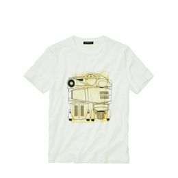 Mey & Edlich Mey & Edlich Herren Phantom-T-Shirt Wei&szlig; 100 % Baumwolle