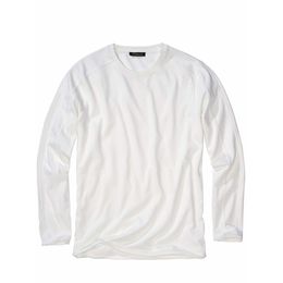 Mey & Edlich Mey & Edlich Herren Getopptes Longsleeve Wei&szlig; 100 % Baumwolle