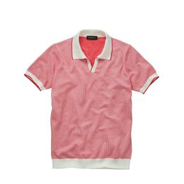 Mey & Edlich Mey & Edlich Herren Feinstruktur-Polo Rot 100 % Baumwolle
