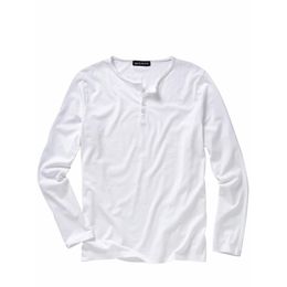 Mey & Edlich Mey & Edlich Herren Ausdauer-Henley Wei&szlig; 100 % Baumwolle