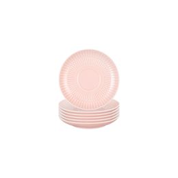 Untertasse Seltmann Weiden "Kombi-Untertassen Amina &oslash; 12 cm 6er Set", rosa (ros&eacute;), L:11,9cm, Speiseteller