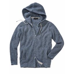 Mey & Edlich Mey & Edlich Herren Italienischer Kapuzencardigan Blau 80 % Wolle, 20 % Polyamid