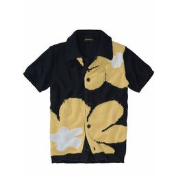 Mey & Edlich Mey & Edlich Herren Kunstwerk-Polo Schwarz 74 % Baumwolle, 26 % Polyamid