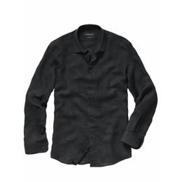 Mey & Edlich Mey & Edlich Herren Prestige-Leinenhemd Schwarz 100 % Leinen