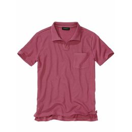 Mey & Edlich Mey & Edlich Herren Struktur-Polo Rosa 100 % Baumwolle