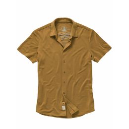 Herrlicher Herren Jersey-Hemd Herb Gelb 70 % Modal, 30 % Polyester
