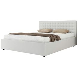 H&ouml;ffner Polsterbett 200x200 Wei&szlig; mit Bettkasten Pavo Classic wei&szlig; Ma&szlig;e (cm): B: 208 H: 91 &raquo; H&ouml;ffner
