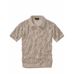 Mey & Edlich Mey & Edlich Herren Manufaktur-Polo Beige 81 % Baumwolle, 9 % Polyacryl, 5 % Polyester, 5 % sonstige Fasern