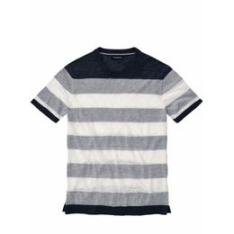 Mey & Edlich Mey & Edlich Herren Gezeiten-Strickshirt Blau 65 % Leinen, 23 % Baumwolle, 12 % Polyester