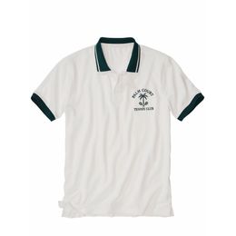 Mey & Edlich Mey & Edlich Herren Polo Palm Court Tennis Club Wei&szlig; 100 % Baumwolle