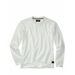 Replay Herren Waffelstruktur-Longsleeve Wei&szlig; 100 % Baumwolle