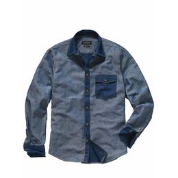 Mey & Edlich Mey & Edlich Herren Paradox-Hemd Blau 65 % Baumwolle, 35 % Leinen