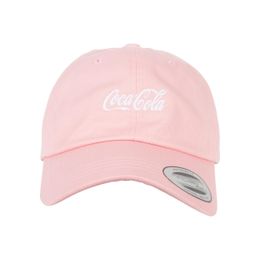 Flex Cap Merchcode "Merchcode Accessoires Coca Cola Logo Dad Cap", Damen, Gr. onesize, pink, 100% Baumwolle, bedruckt, Caps