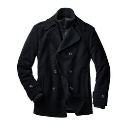 Mey & Edlich Mey & Edlich Herren New Pea Coat Schwarz Obermaterial: 95 % Baumwolle, 5 % Polyester