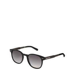WOOD FELLAS Herren Sonnenbrille Pottenstein Schwarz Acetat, Eichenholz