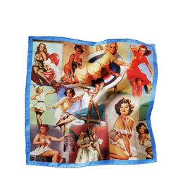 Mey & Edlich Mey & Edlich Herren Pin-up-Einstecktuch Blau 100 % Seide