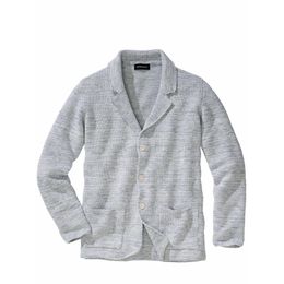 Mey & Edlich Mey & Edlich Herren Piano-Stricksakko Blau 100 % Baumwolle