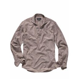 Mey & Edlich Mey & Edlich Herren Peaky-Coast-Schlupfhemd Braun 55 % Baumwolle, 45 % Leinen
